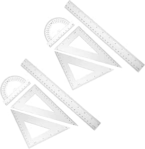 AUTSUPPL 4-Piece Geometry Tool Set 30cm Isosceles Triangle Ruler Set ...