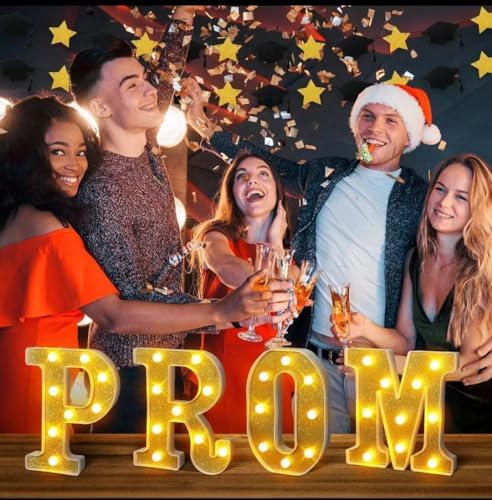 Amazon.com: 4 Pcs LED Prom Letter Lights 2024 Prom Letters Signs 3D for ...