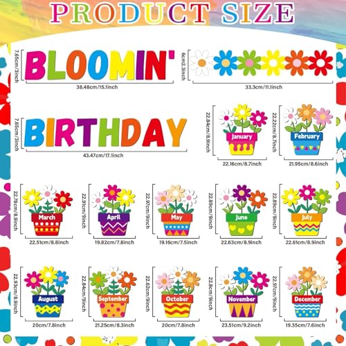 Snapklik.com : Bloomin Birthday Bulletin Board Decorations