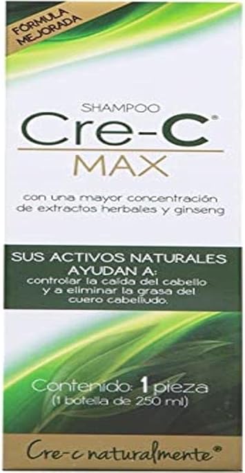 Cre- C Shampoo Max Ant- Caída, 250 ml, con Caja : Amazon.com.mx: Belleza