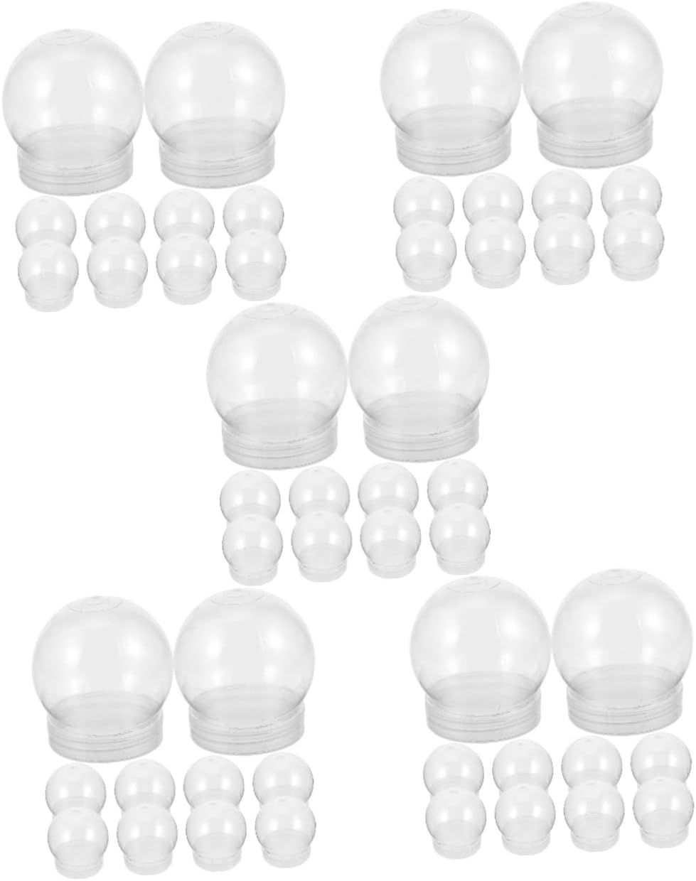 Amazon.com: Plastic Snow Globe 50 Pcs DIY Snow Globe Transparent ...
