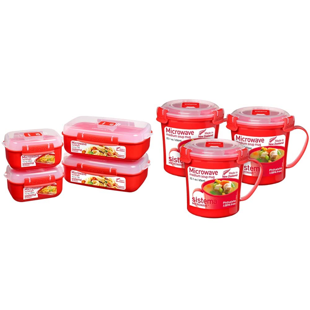 Sistema Microwave-Heat & Eat Food Storage Containers Set | 4 ...