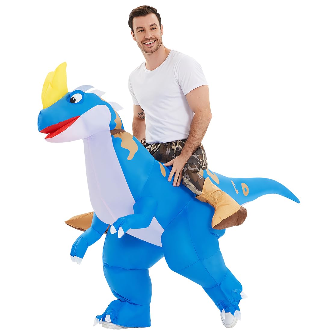 Amazon.com: GOOSH Inflatable Dinosaur Costume for Adult Halloween ...