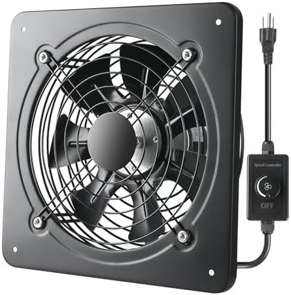 Amazon.com: REBaiYU 12 Inch Wall Mounted Exhaust Fan,125W Kitchen ...