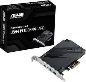 ASUS USB4 PCIe Gen4 Card, Dual USB4 Ports (USB-C) Ports, DisplayPort 1. ...