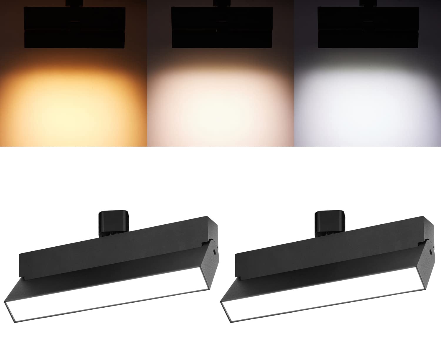 Snapklik.com : VANoopee 3-Color Dimmable LED Track Lighting Heads H ...