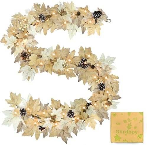 Amazon.com: Artgar Fall Maple Leaf Garland, 6 Ft Fall Decor Garland ...