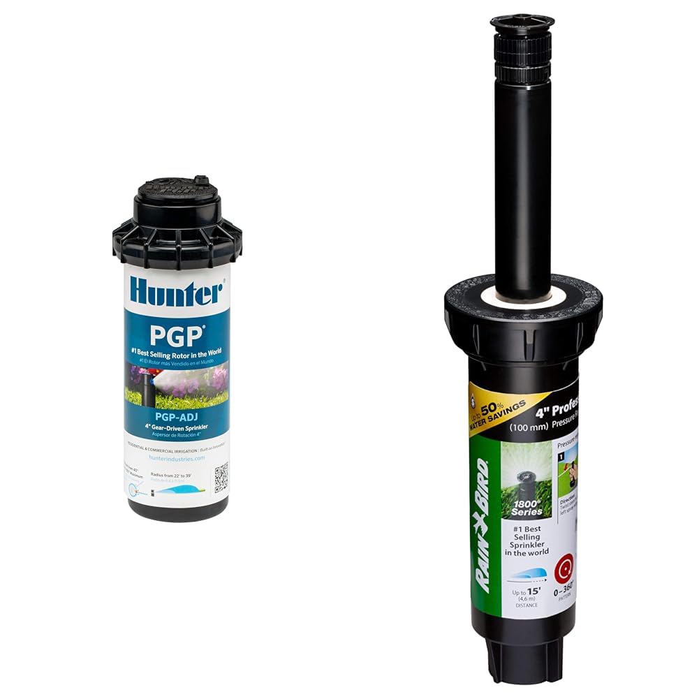 Amazon.com : Hunter PGP-ADJ 3/4" Rotor Sprinkler & Rain Bird 1804APPR25 ...
