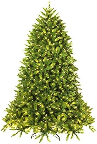 Goplus White Artificial Christmas Tree, 7.5ft Premium Unlit Hinged ...