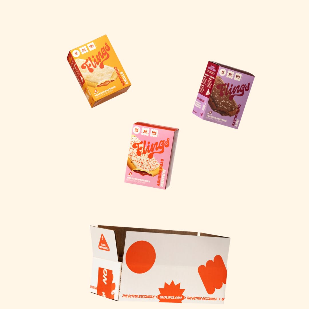 Snapklik.com : FLINGS Toaster Pastries - Variety Pack High Protein, No ...