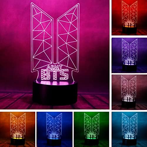 Tieliper Cute Kpop Army Bangtan Boys Anime Figure Character 3D LED ...