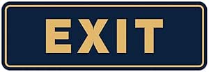 All Quality Standard Exit Wall or Door Sign | Durable Plastic and Easy ...