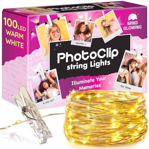 Amazon.com : LECLSTAR 50 LED Photo Clips String Lights, 17ft with ...