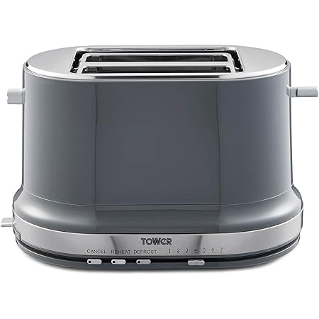 Tower T20036RGG Cavaletto 2-Slice Toaster with Defrost/Reheat ...