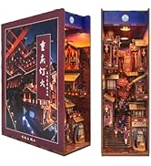 Amazon.com: Tonecheer DIY Book Nook Kit for Adults, Wooden 3D Puzzle ...