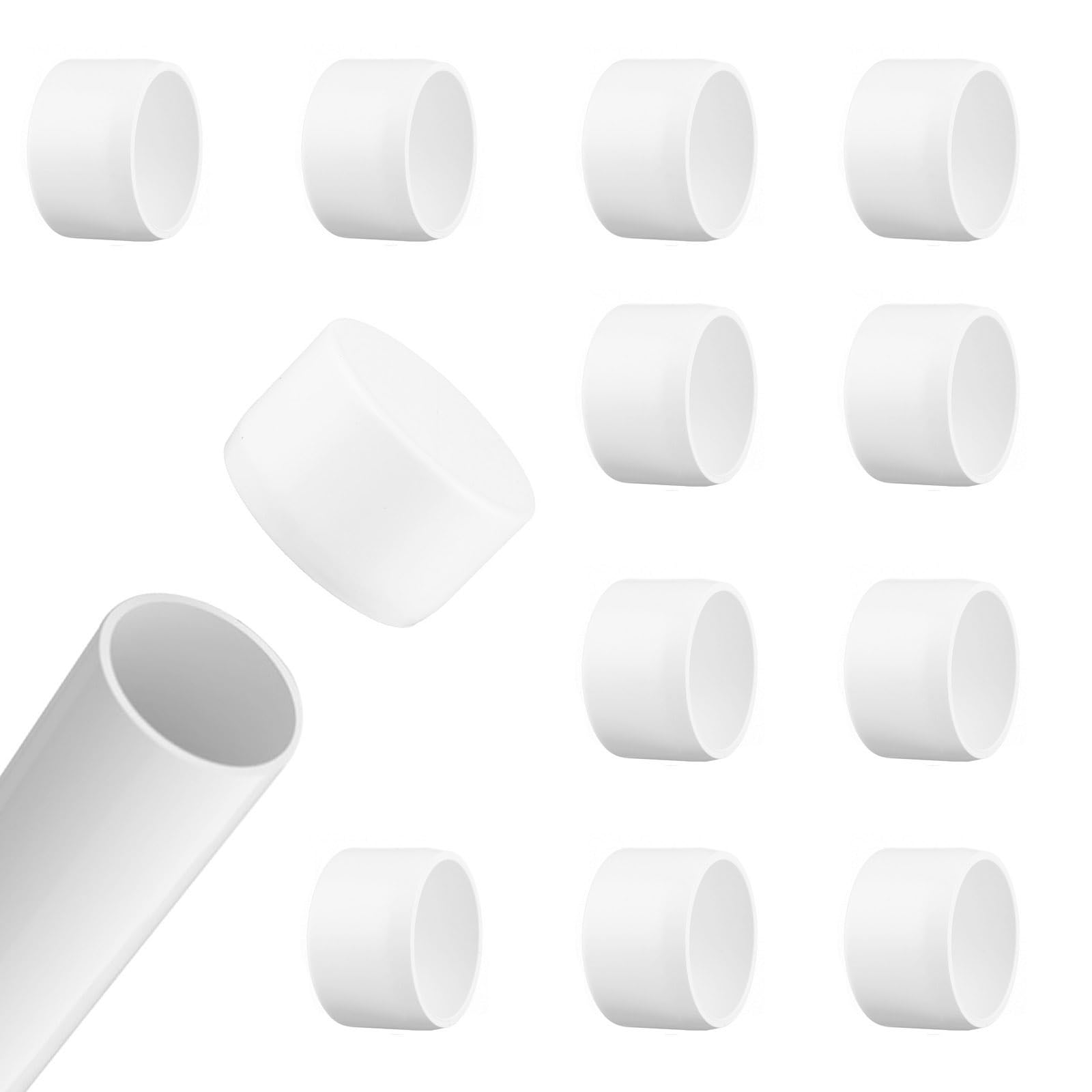 Amazon.com: 12PCS PVC Pipe End Cap Fitting 1-1/4 Inch PVC Fittings Plug ...