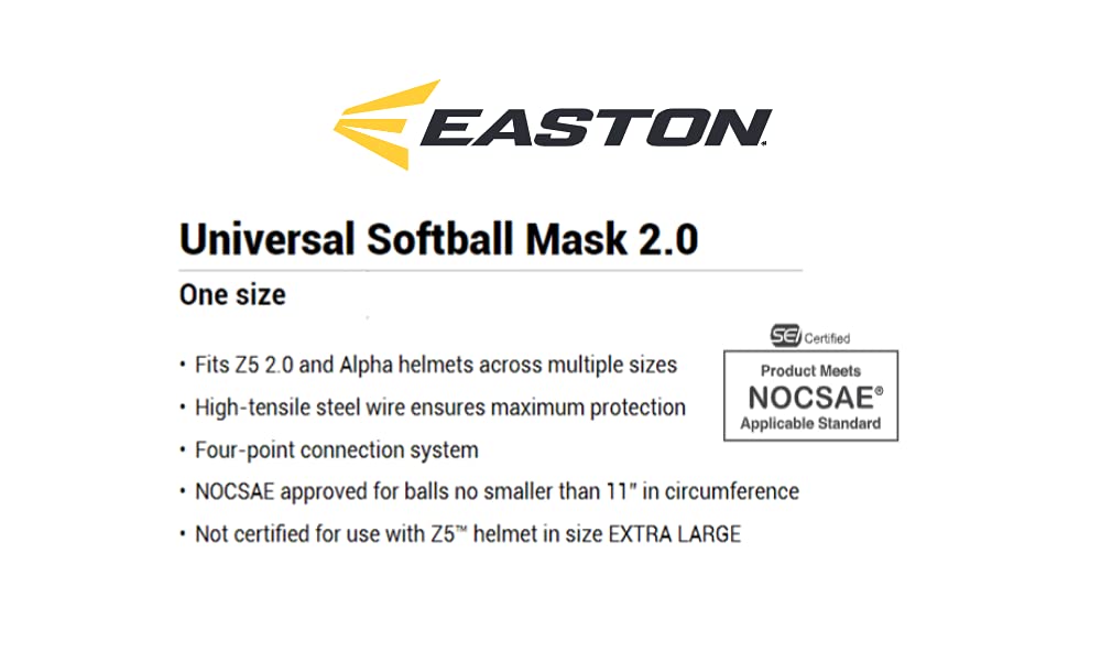 Snapklik.com : Universal Fastpitch Softball Facemask Fits Z5 2.0 And ...