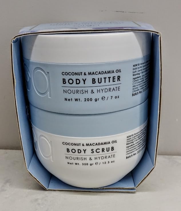 Amazon.com : Ciroa, Body Scrub & Body Butter Duo, Coconut & Macadamia ...