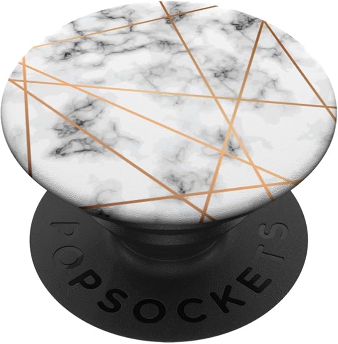 Amazon.com: BLACK & WHITE DESIGN WITH GOLDEN LINES PopSockets PopGrip ...