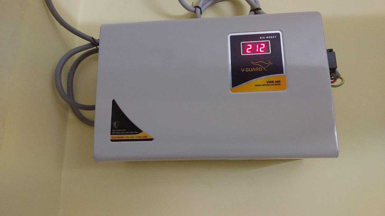 V-Guard VWR 400 Voltage Stabilizer for AC I Up to 1.5 Ton I Working ...