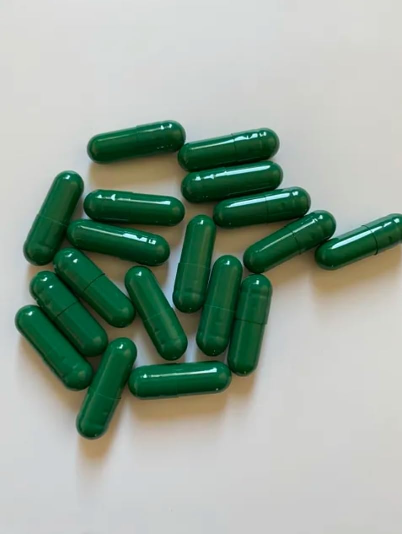 Amazon.com: Capsule Castle Dark Green Gelatin Capsules Size #00 1,000 ...