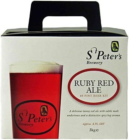 St Peters Brewery Homebrew Ruby Red Ale Beer Kit makes 40 pints : Amazon.co.uk: Home & Kitchen