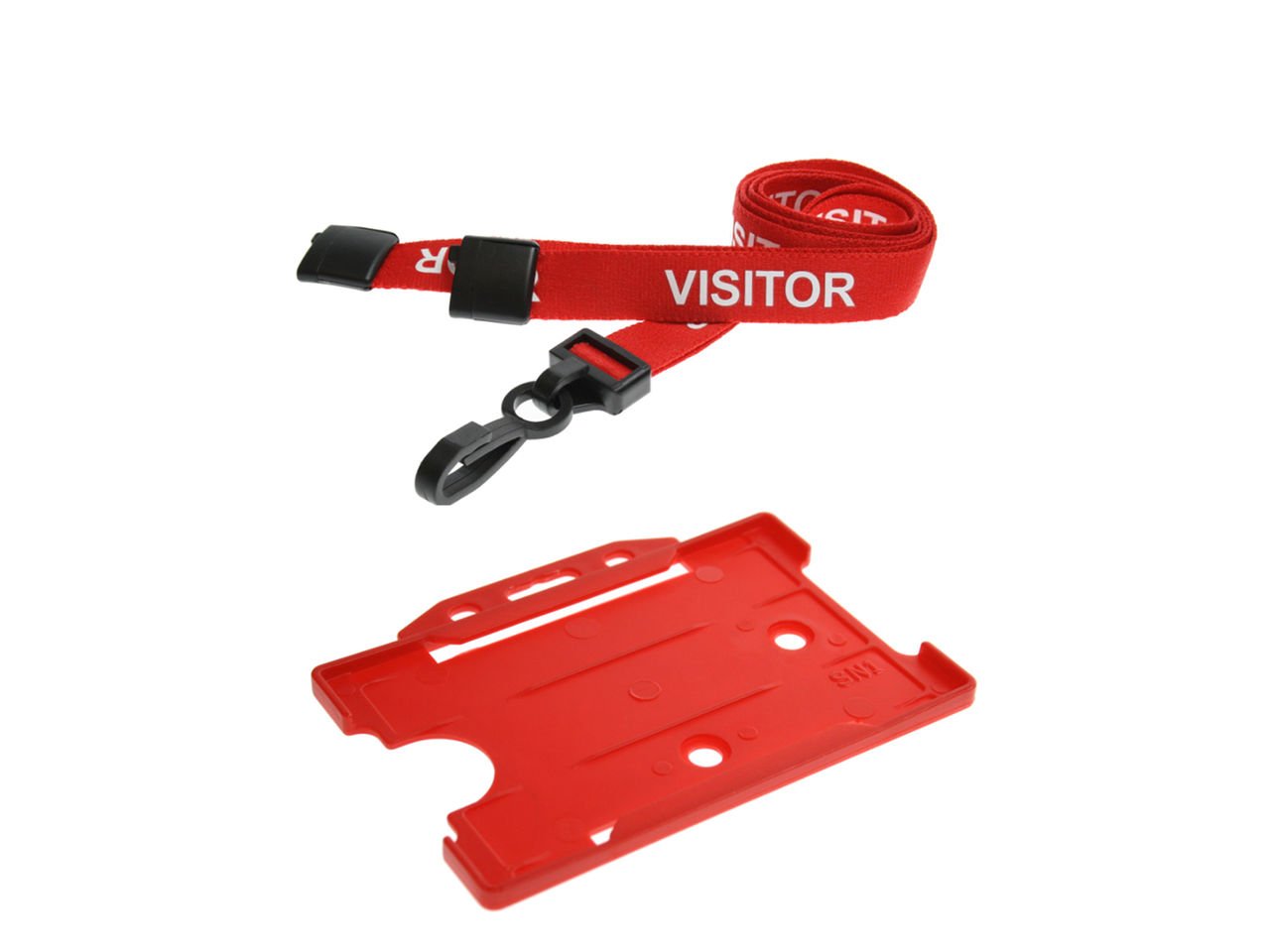 Buy ID Card It ID Card Holder Red & Visitor Neck Strap Lanyard with ...