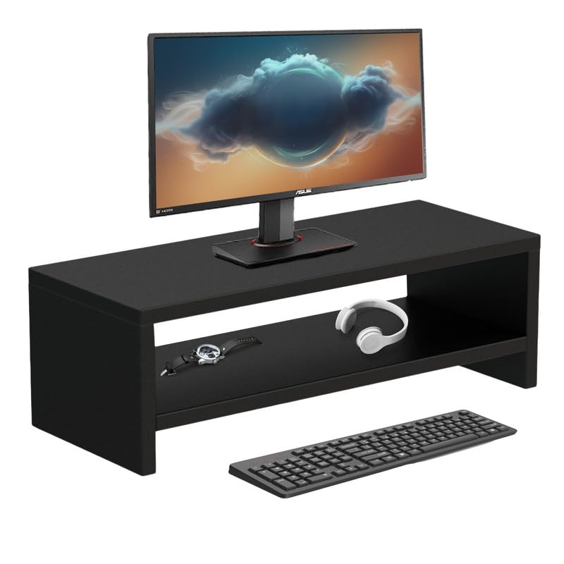 Buy flux Monitor Stand Two Tier Mini with two Wooden legs | Monitor ...