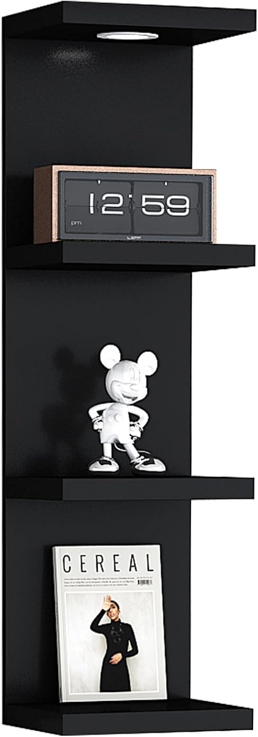 Amazon.com: LitaEther Versatile 4 Tier Wall Shelf Unit,Black Lack Wall ...