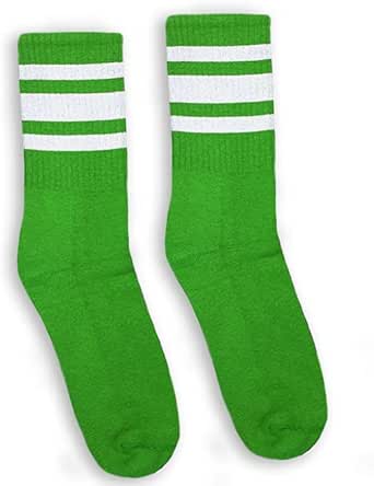 Amazon.com: SOCCO Sports | Celtic Green Crew Socks | White Stripes ...