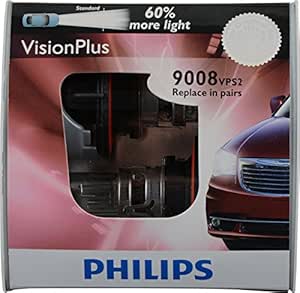 Philips H13 9008 VisionPlus Replacement Bulb, (Pack of 2) : Amazon.co ...
