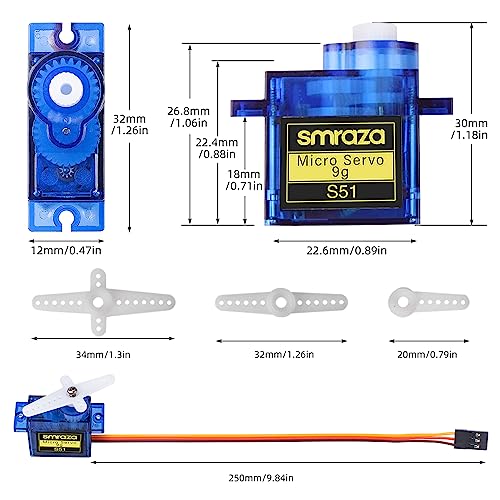 Snapklik.com : SG90 9g Micro Servo Motor : Mini Servos For RC Robot/Car ...