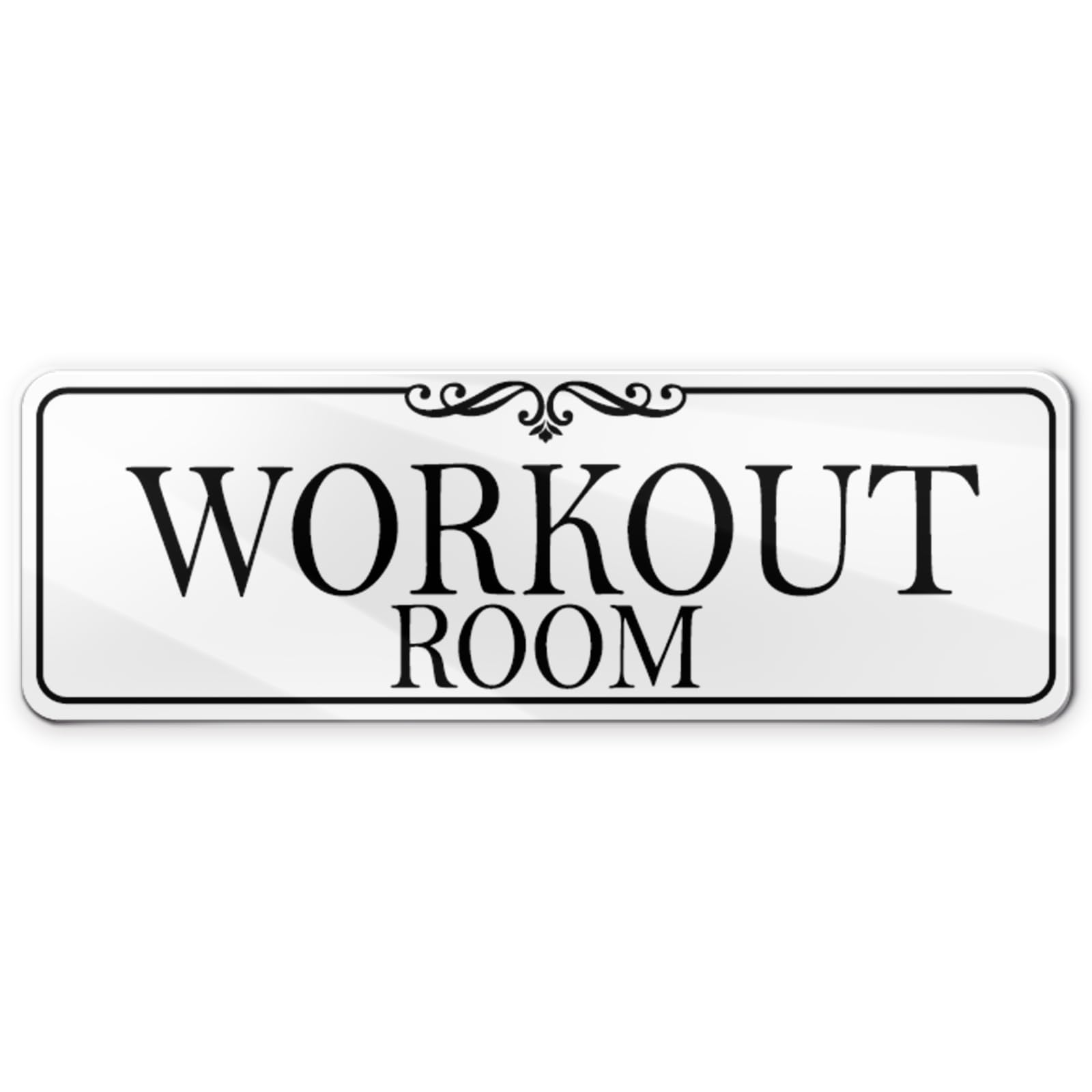 Amazon.com : 9x3 Inch Workout Room Sign GYM Door Sign Acrylic Self ...