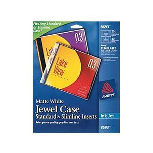 2 Pack Avery (8693) Matte White Jewel Case Standard and Slimline ...