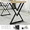 HEONITURE Desk Legs 28" Triangle Shape Table Legs Iron Bench Legs Dining Table Legs Industrial ...