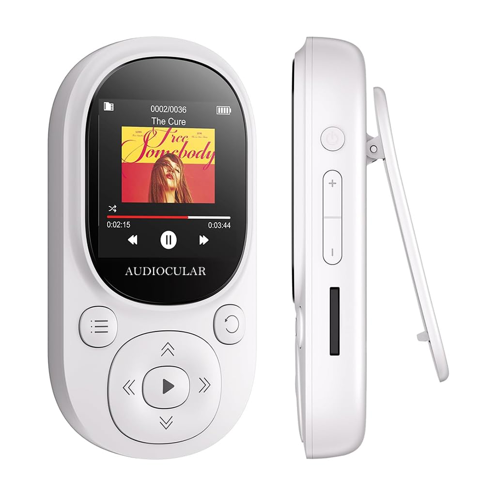 AUDIOCULAR M11 32GB Mp3 Player with Clip, Portable, Mini, Bluetooth ...
