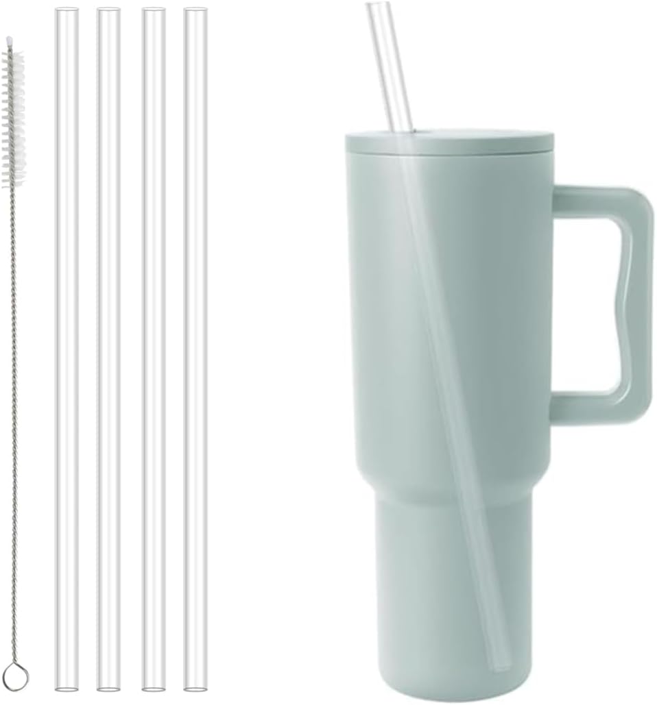 Amazon.com: Reusable Straws for 40 oz Tumbler,Plastic Replacement ...