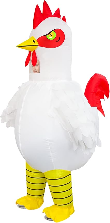 Amazon.com: ZIZWO Inflatable Chicken Costume Adult Funny Halloween ...