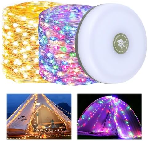 DAJILI Camping String Lights Rechargeable, 10M 5 in 1 Outdoor ...