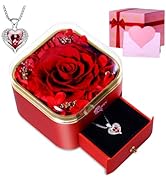 Amazon.com: Valentines Day Flower Gifts for Her,Preserved Red Rose I ...