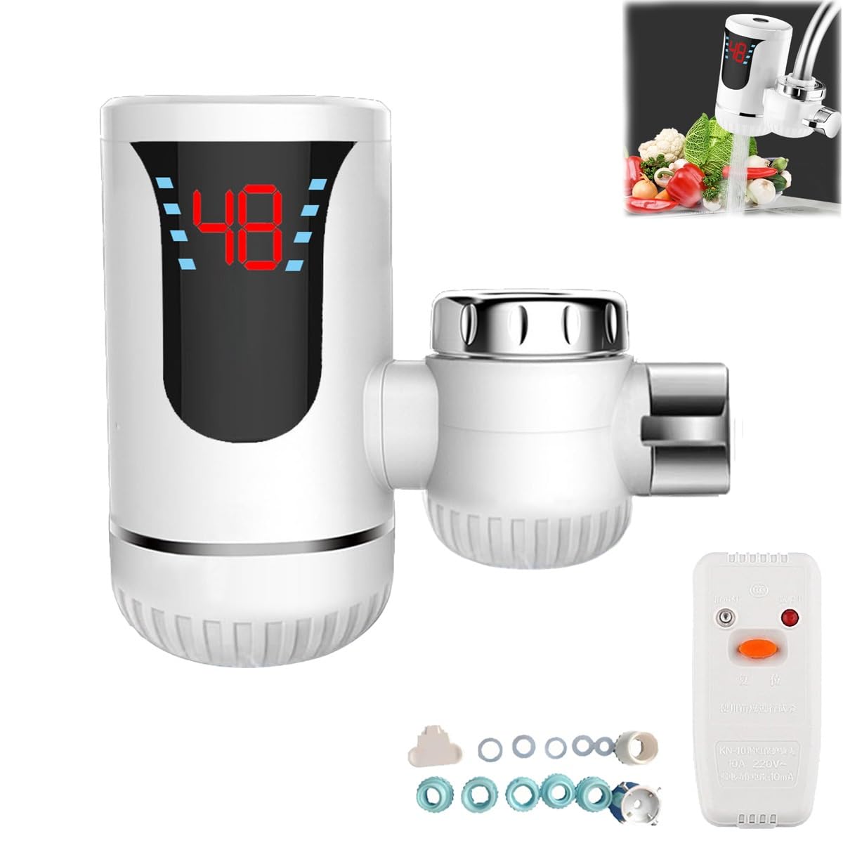Amazon.com: Hot Water Faucet With Digital Display, Calentador de Agua ...