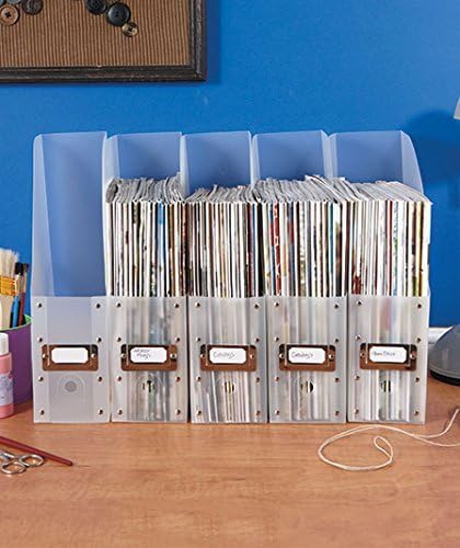 Amazon.com : Set of 5 Clear Plastic Brights File Folder Paper Magazine ...