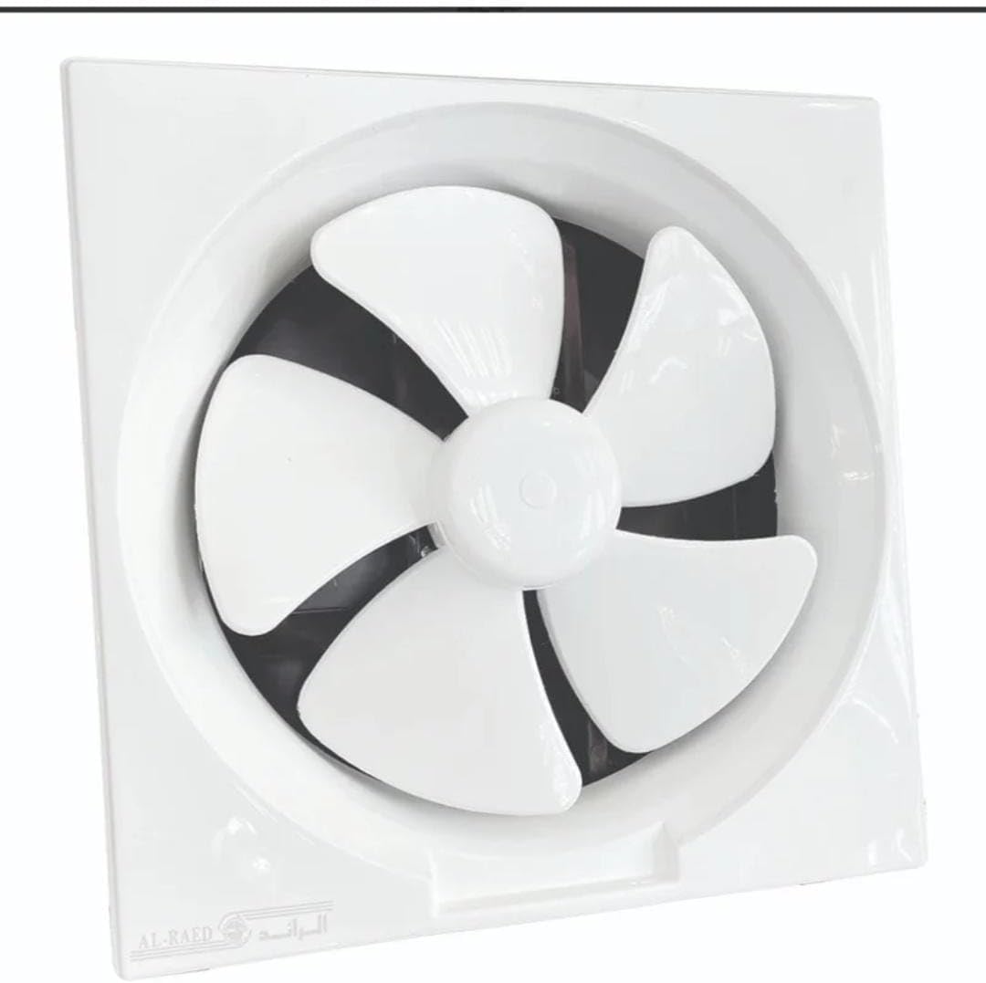 AlRaed Ventilation Fan, White, Wall Mounted Exhaust Fan, Square Panel ...