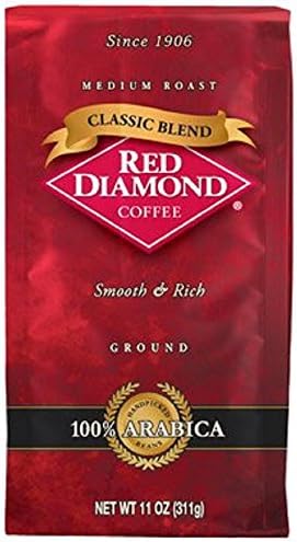 Amazon.com : Red Diamond Classic Blend Ground Coffee 11oz Bag, 3 - Pack ...