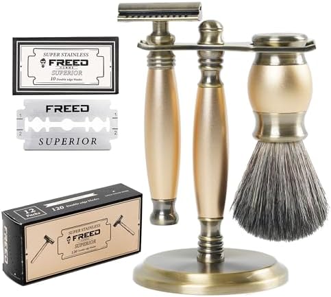 Amazon.com: FREED Luxury Shaving Set for Men - Double Edge Safety Razor ...