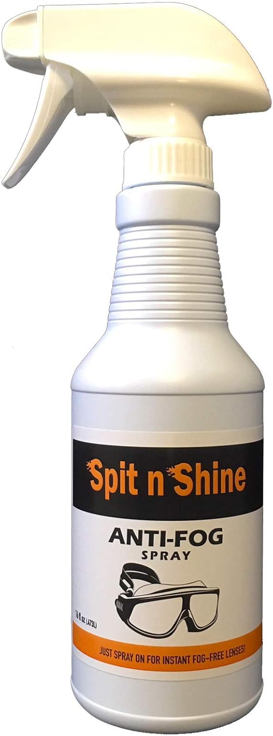 Spit n Shine Anti Fog Spray 16 oz. Prevents Fogging of Goggles, Masks ...