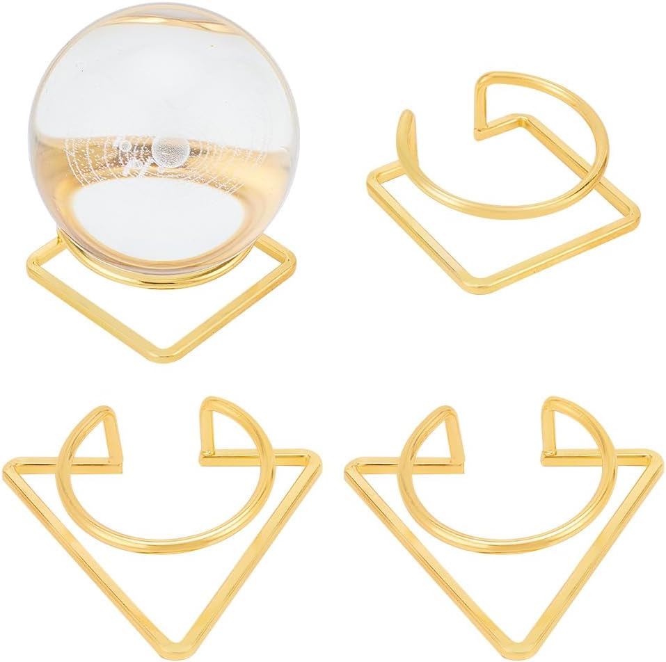 Amazon.com: DELORIGIN 4pcs Metal Ball Display Stand 2 Styles Golden ...