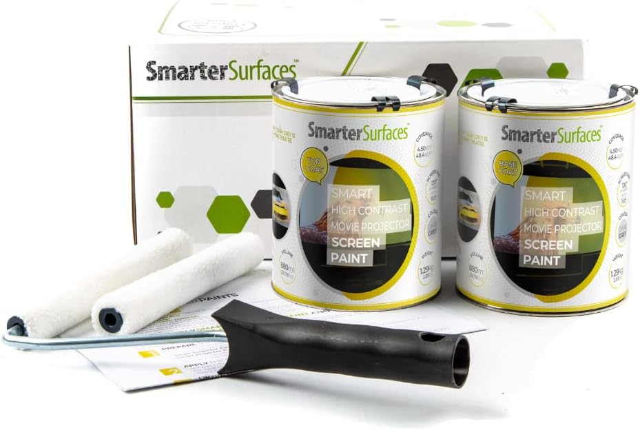 Amazon.com: Smarter Surfaces Whiteboard Projector Screen Paint for Wall ...