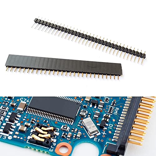 DEPEPE 30 Pcs 40 Pin 2.54mm Pin Headers, Male and Female Header Pins ...