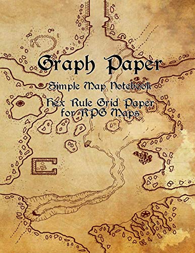 Buy Graph Paper Simple Hex Rule Grid Paper for RPG s: Blank 120 Pages 8 ...